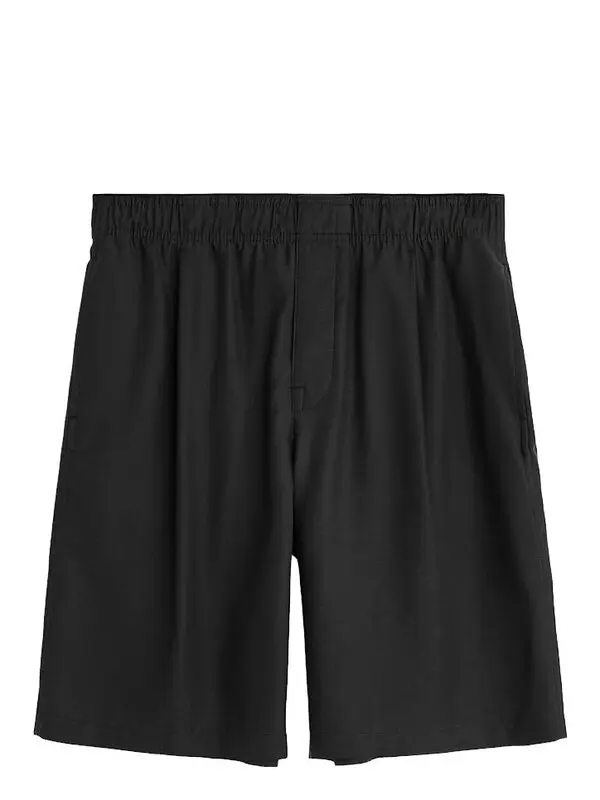 Our Legacy Relaxed Fit Leisure Shorts - Still Black Calm Cupro Cotton