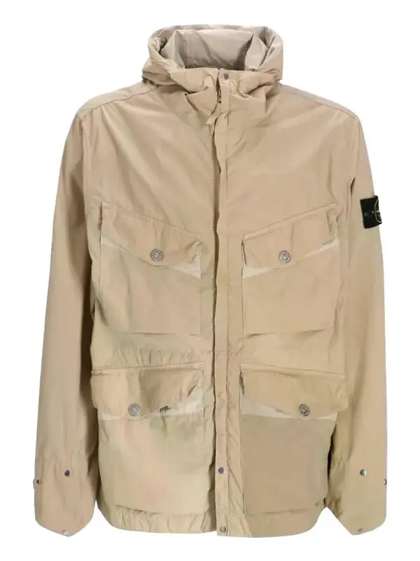 Stone Island Flap-pocket Hooded Parka - Neutrals