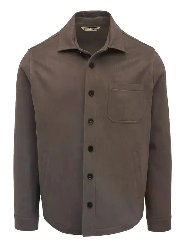 MAURIZIO BALDASSARI Spread-collar Patch-pocket Jacket - Brown
