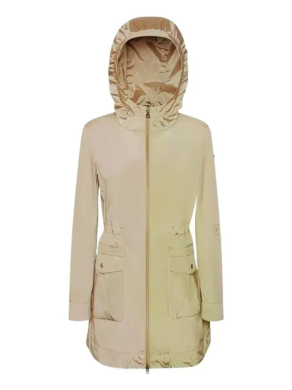 Geox Dandra Hooded Pocket Coat - Neutrals