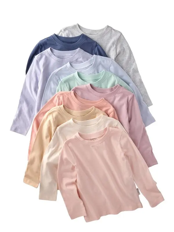 BUTTERBLU 10-pack Assorted Organic Cotton T-shirts - Sorbet Frost Rainbow