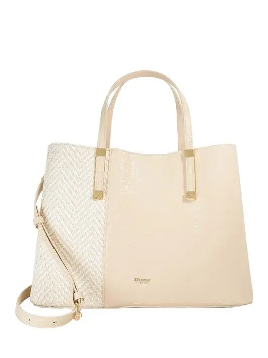 Dune London Faux Leather Tote - Ecru1