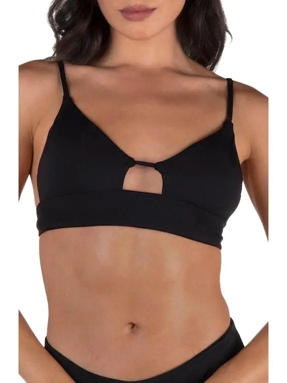 Hurley Cutout Bralette Bikini Top - Black