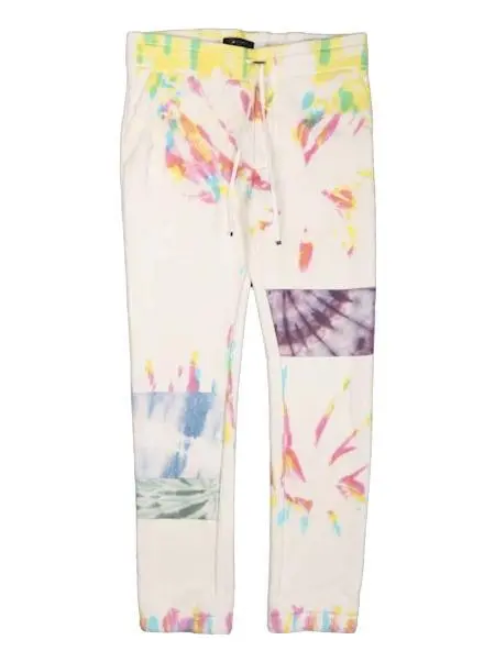 Amiri Patchwork Tie Dye Sweatpants - White