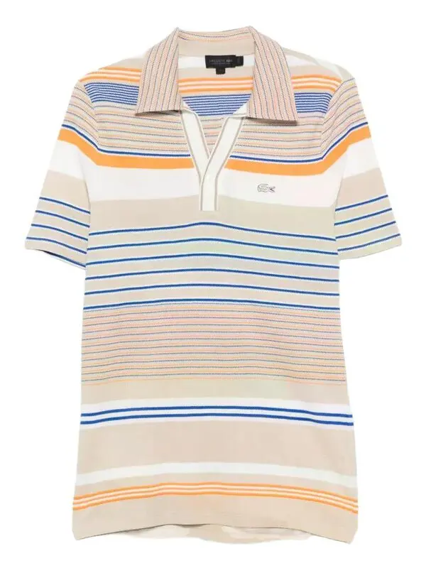 Lacoste Striped Polo Shirt - Neutrals