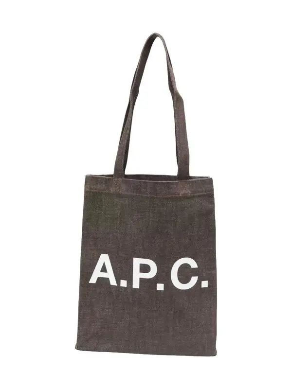 A.p.c. Lou Logo Tote Bag - Brown