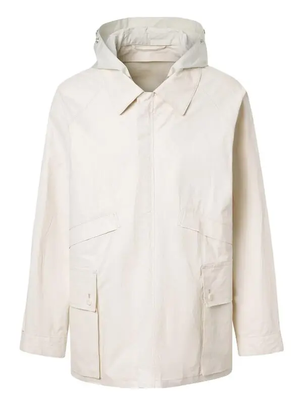 LEMAIRE Hooded Coated Linen-blend Raincoat - Beige