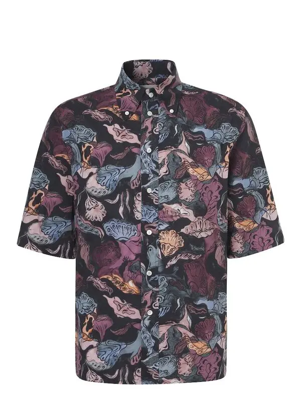 LEMAIRE Floral Cotton Bowling Shirt - Multicoloured