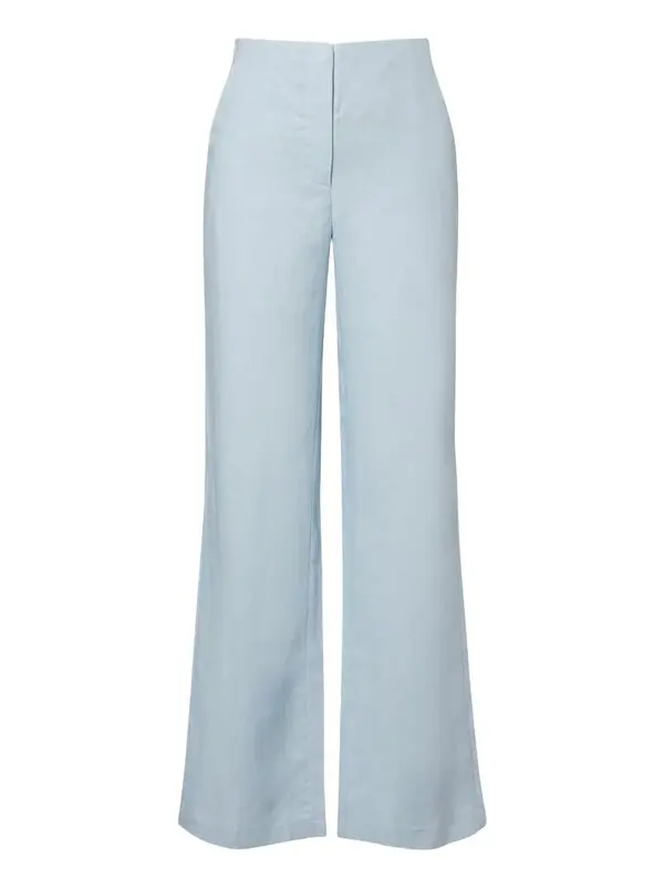 Faithfull The Brand Lulea Linen Wide-leg Pants - Blue