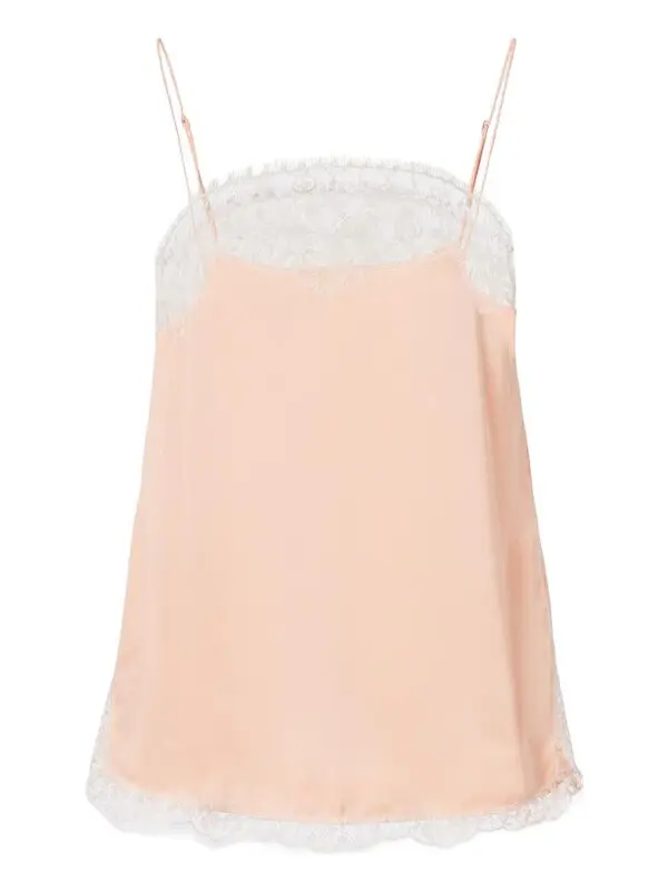 Faithfull The Brand Hanna Lace-trimmed Satin Camisole - Pink