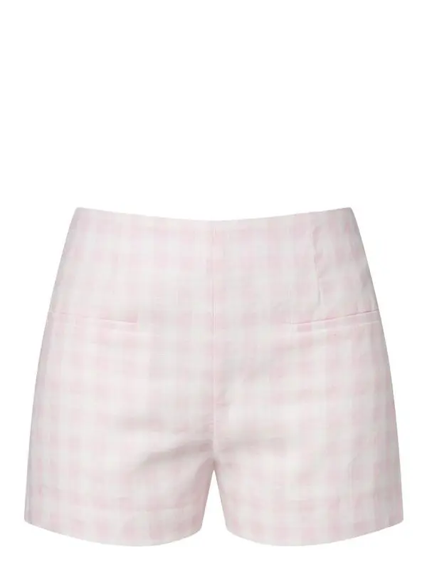 Faithfull The Brand Leora Gingham Linen Shorts - Pink