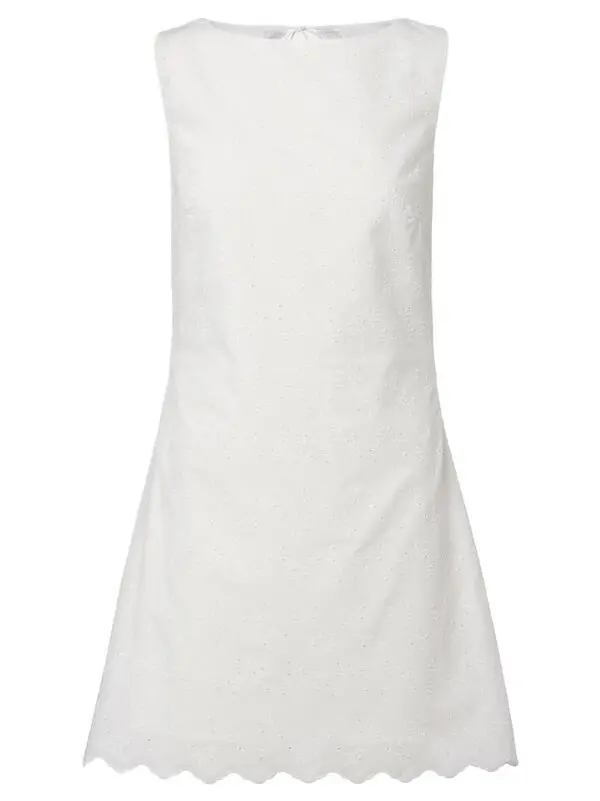 Faithfull The Brand Breta Broderie Anglaise Minidress - White