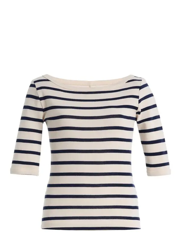 Citizens Of Humanity Cotton-blend Boatneck T-shirt - Stripe
