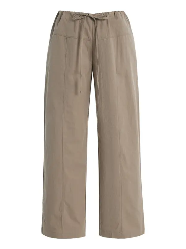 DEIJI STUDIOS Seam Cotton Poplin Trousers - Khaki
