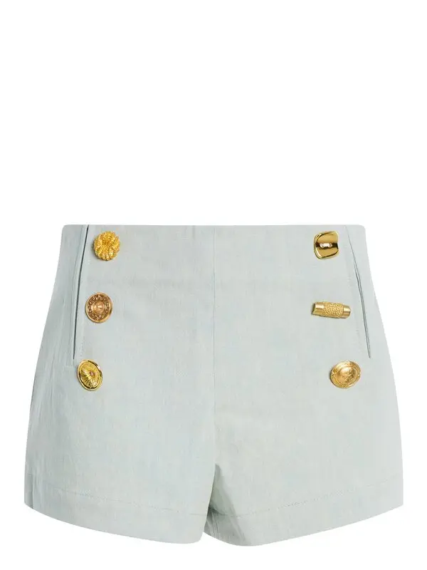 Françoise Bijou Denim Shorts - Light Wash