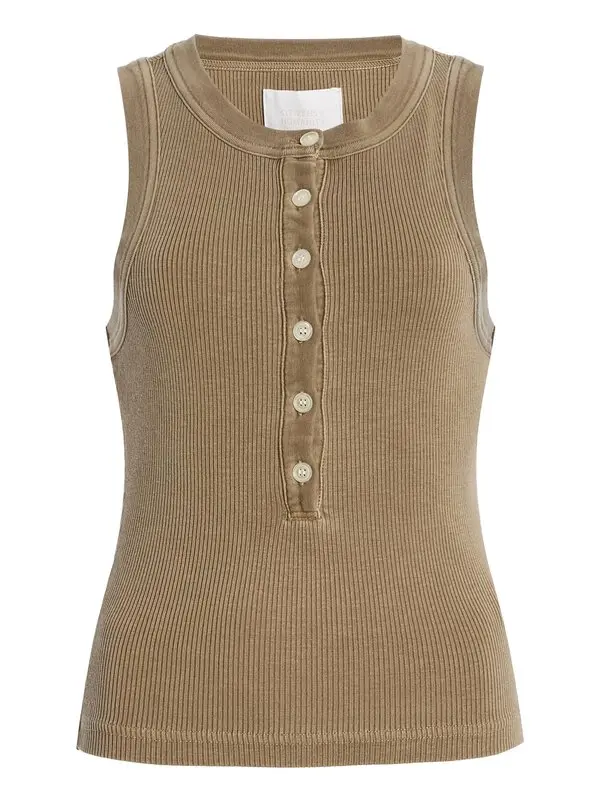 Citizens Of Humanity Caralyn Ribbed Tank Top - Neutral