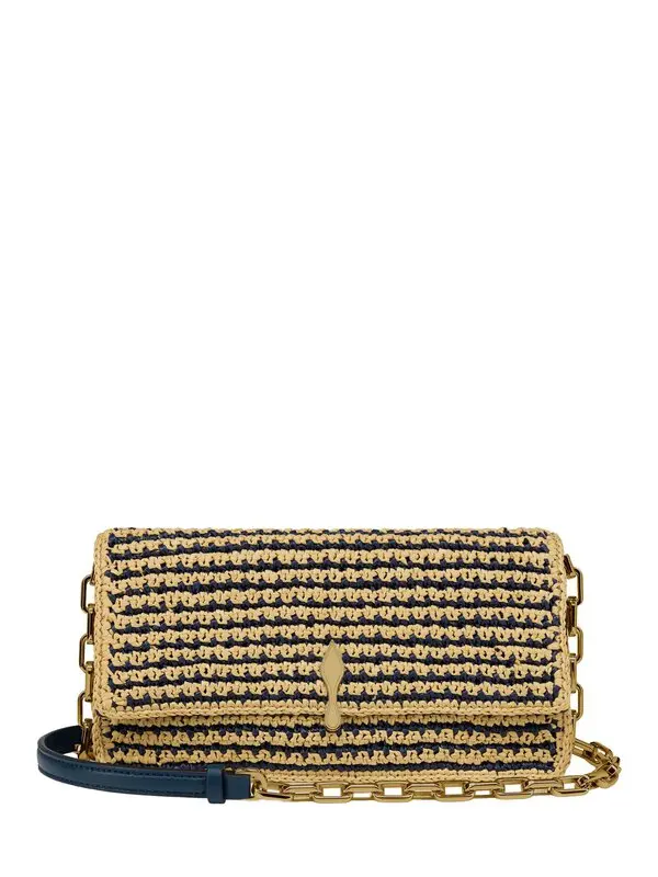 CHRISTIAN LOUBOUTIN Bettina Raffia Crossbody Bag - Multi