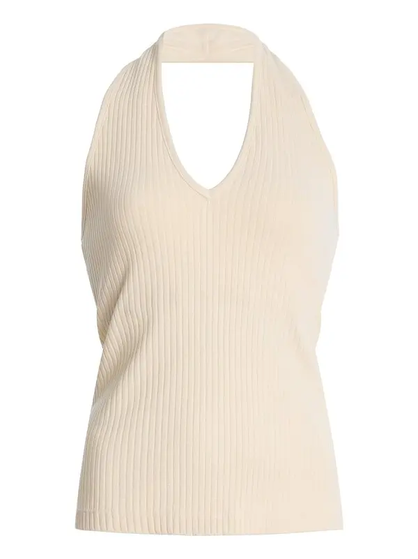 Citizens Of Humanity Thea Ribbed Halter Top - White