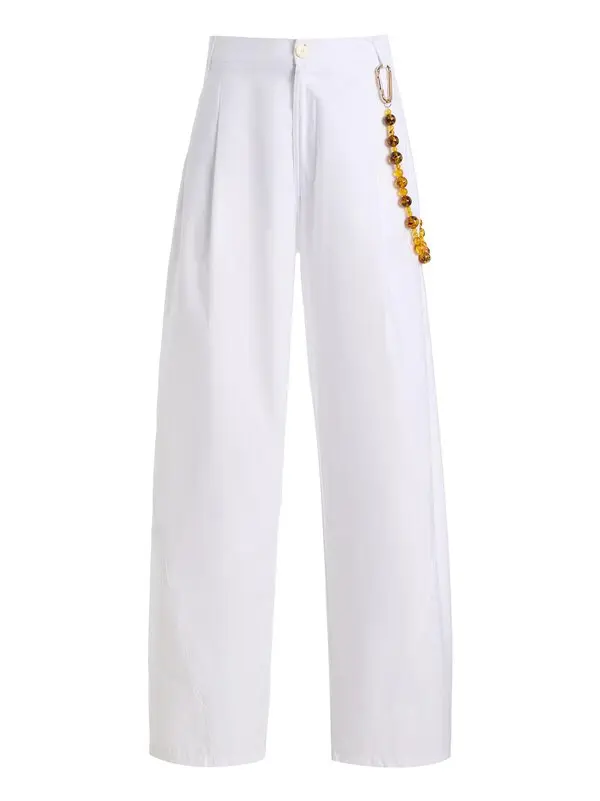 DARKPARK Phebe Twill Wide-leg Pants - White