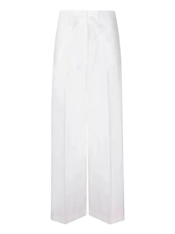 P.a.r.o.s.h Tie-waist Wide Leg Trousers - White