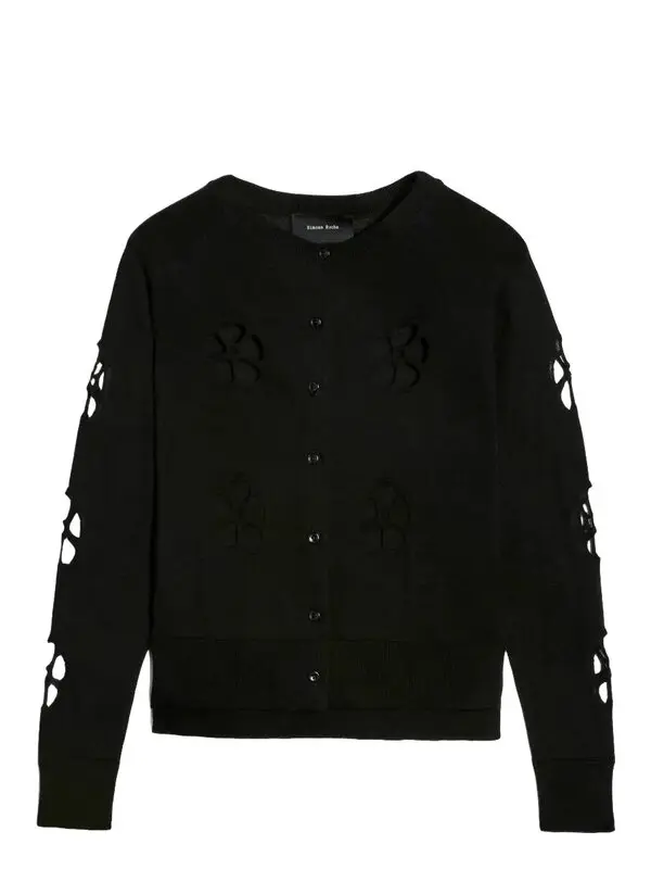 Simone Rocha Daisy Cut-out Cardigan - Black