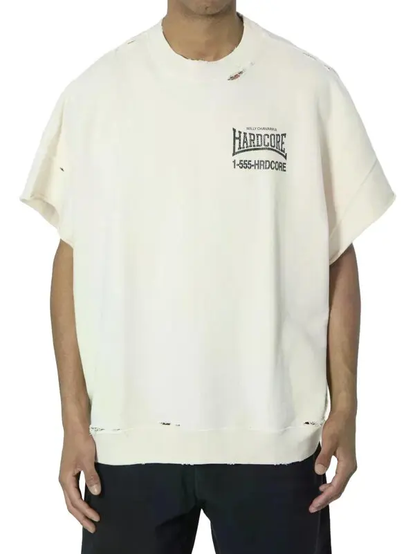 WILLY CHAVARRIA Hardcore Cotton T-shirt - Neutrals