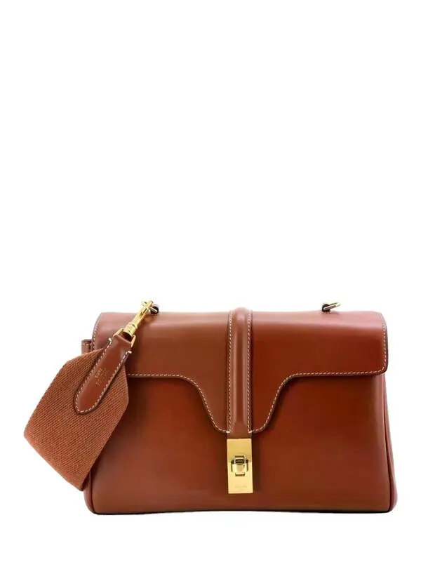 Celine Soft 16 Smooth Calfskin Teen Shoulder Bag - Brown