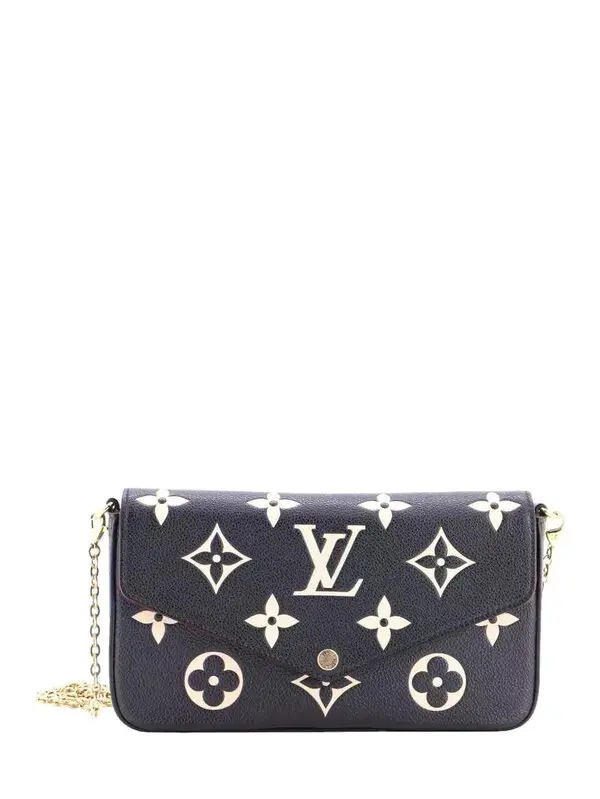 LOUIS VUITTON Felicie Pochette Bicolor Monogram Empreinte Giant - Black