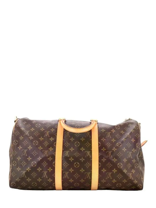 LOUIS VUITTON Keepall Bandouliere 50 Travel Bag Monogram Canvas - Brown