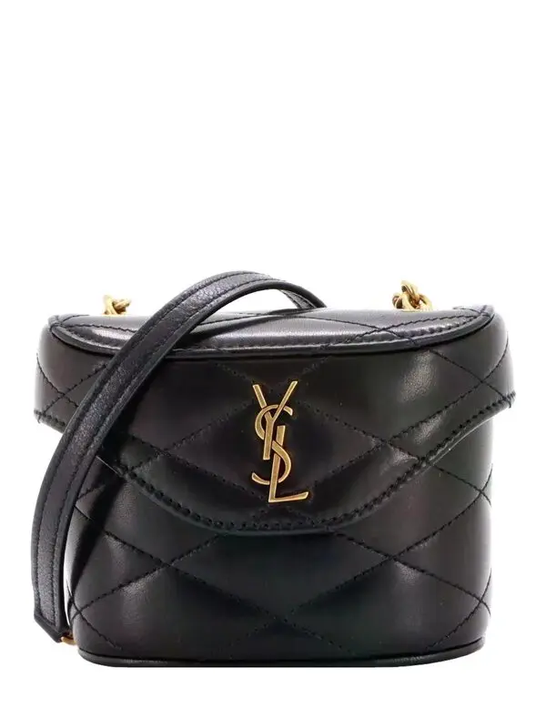 Saint Laurent June Box Bag Quilted Leather Micro Shoulder Bag - Black