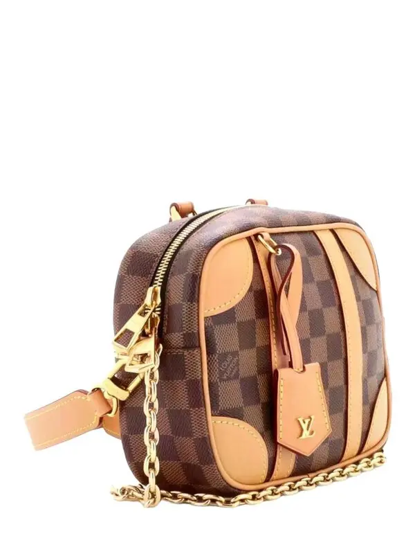 LOUIS VUITTON Valisette Souple Handbag Damier With Leather Bb Satchel - Brown