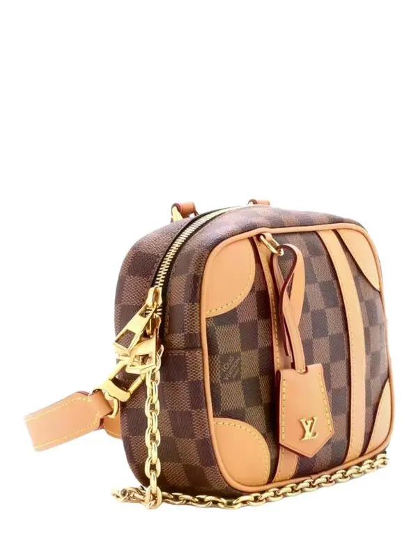 LOUIS VUITTON Valisette Souple Handbag Damier With Leather Bb Satchel - Brown