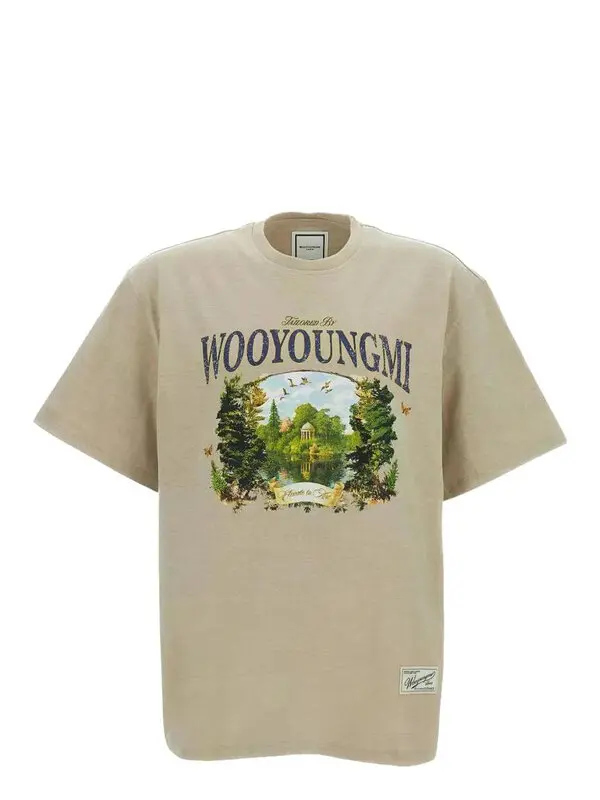 WOOYOUNGMI Garden Graphic-print T-shirt - Neutrals