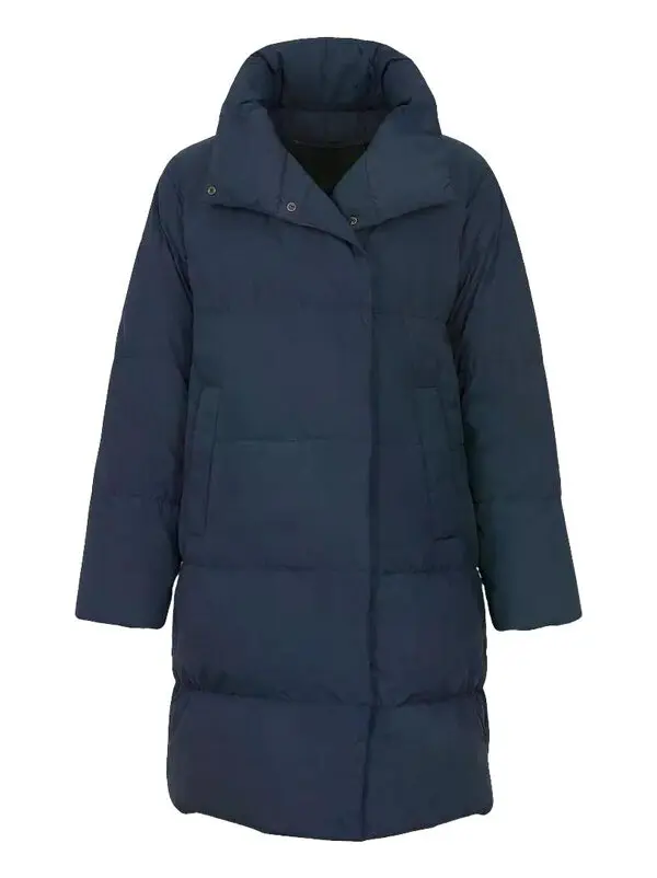 Max Mara Tenuta Hooded High-neck Coat - Blue