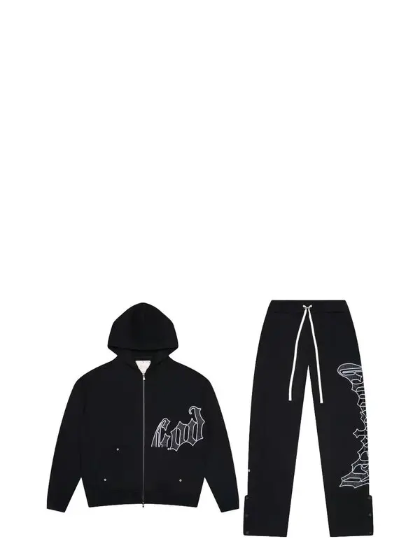 GODSPEED Logo Tracksuit Set - Black