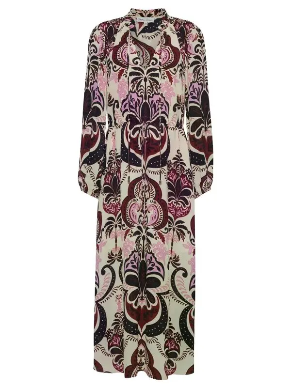 Cara Cara Geometric-print Day Dress - Neutrals