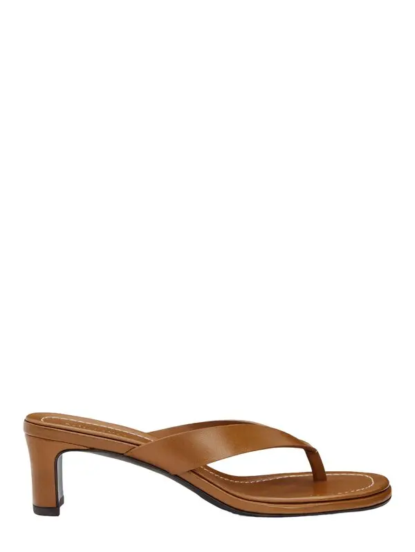 REFORMATION Jessie Block Heel Sandal - Brown