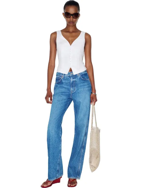 REFORMATION Indie Linen Top - Ivory