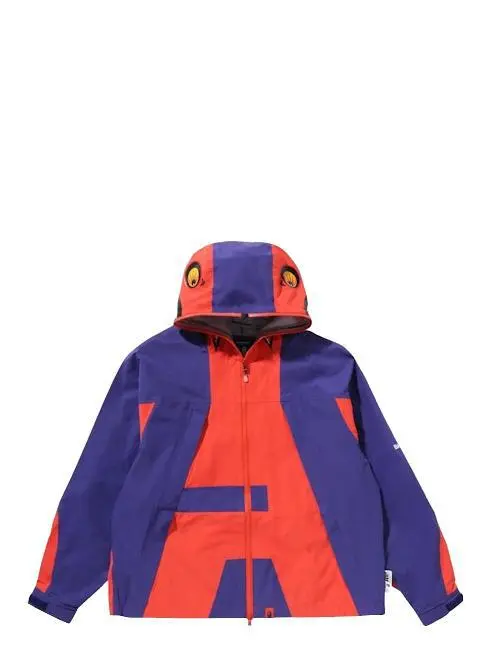 A BATHING APE By Kazuki Kuraishi Shark Zip Packable Snowboard Jacket - Orange
