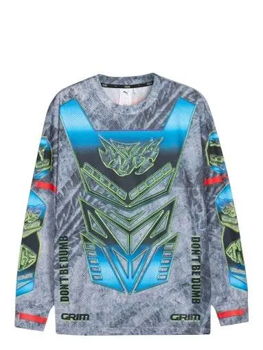 PUMA X Asap Rocky Moto Armor Crew Neck Long Sleeve Pullover Shirt - Puma White
