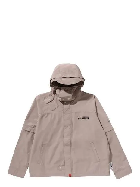 A BATHING APE Detachable Hooded 3layer Rain Jacket - Beige