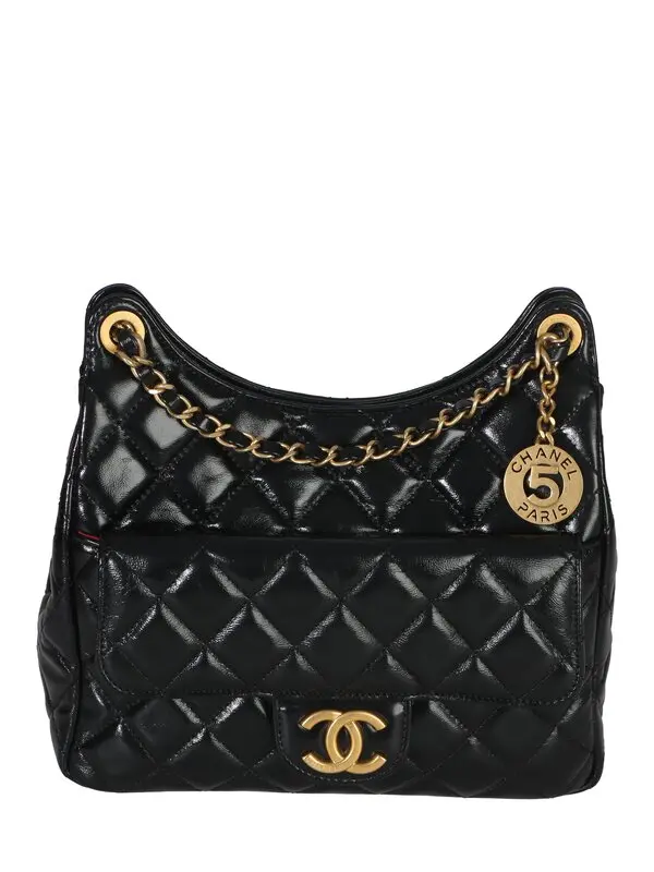 Chanel Quilted Hobo - Black