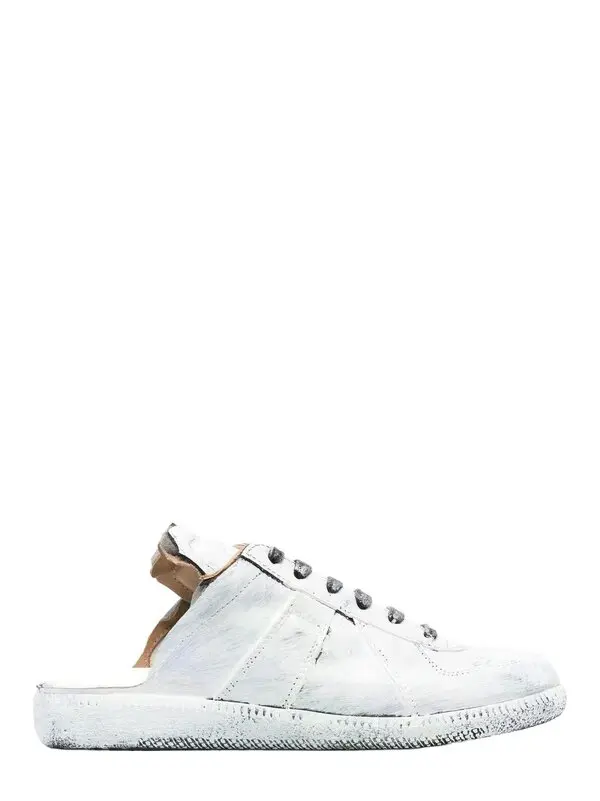 MAISON MARGIELA Replica Cut-out Paint-effect Sneakers - White