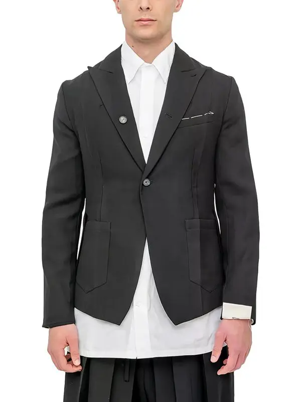 SETCHU Origami Single-breasted Suit Jacket - Grey