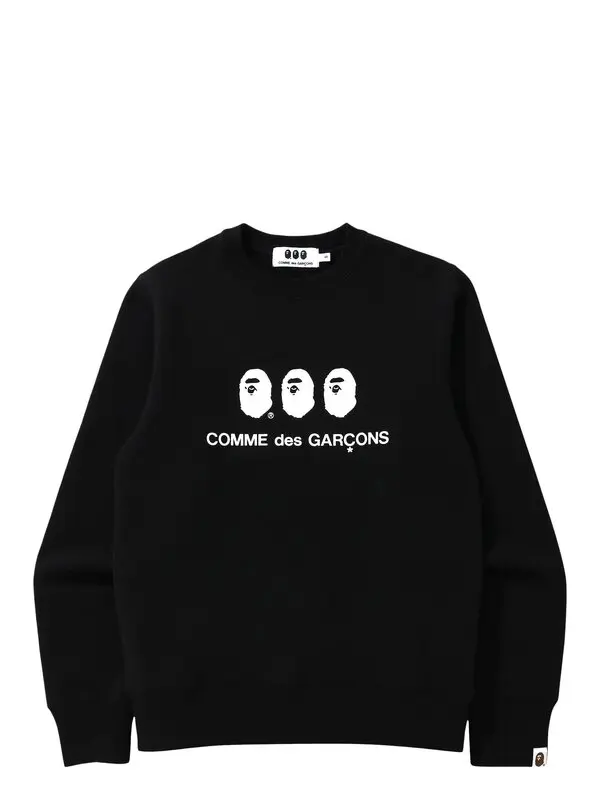A BATHING APE X Comme Des Garçons Crewneck - Black