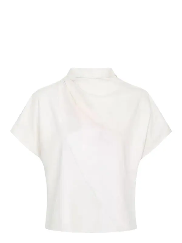 TWP Mock Neck T-shirt - Neutrals