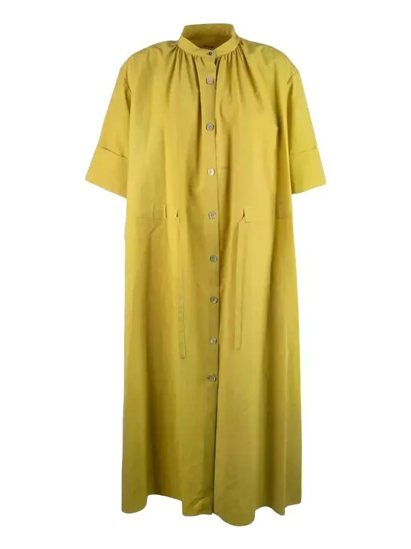 Paul Smith Gathered Shirt Dress - Yellow