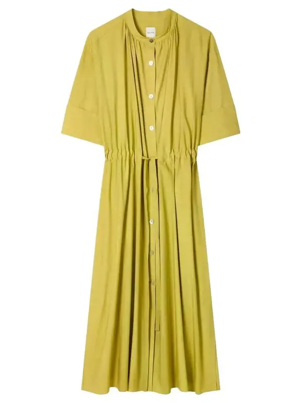 Paul Smith Gathered Shirt Dress - Yellow