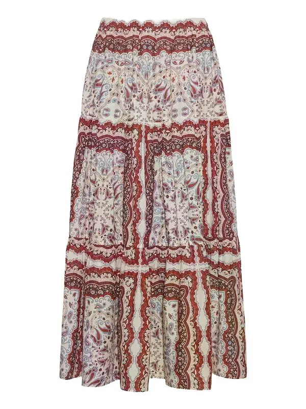Cara Cara Melanie Paisley Maxi Skirt - Neutrals