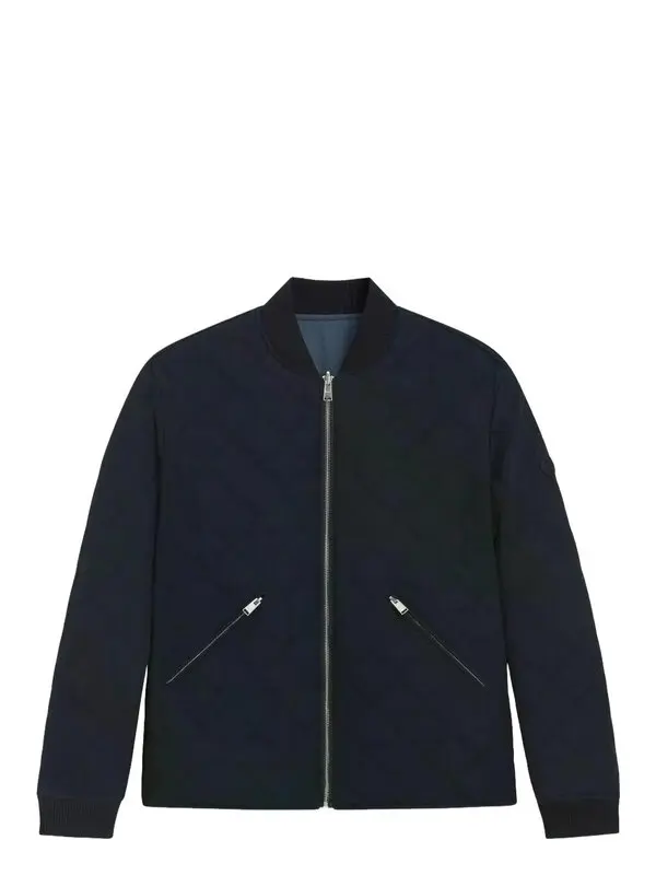 BOSS Quilted Zip Jacket - Blue